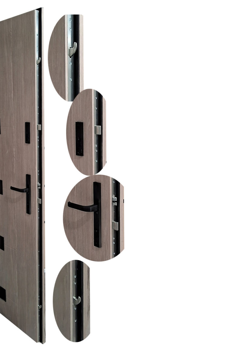 WR17 Ultra Modern Iron Glass Double Door - Ville Doors